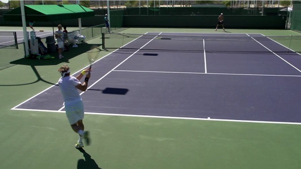 David Ferrer Serve, Forehand, Backhand and Overhead 2 - Indian Wells ...
