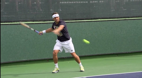 David Ferrer Forehand and Backhand 3 - Indian Wells 2013 - BNP Paribas ...
