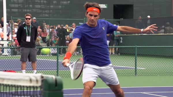 Roger Federer Volley In Super Slow Motion 4 - Indian Wells 2013 - BNP ...