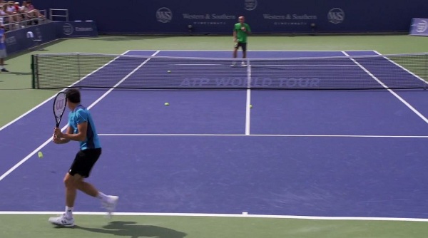 Milos Raonic Forehand, Backhand and Serve - 2013 Cincinnati Open