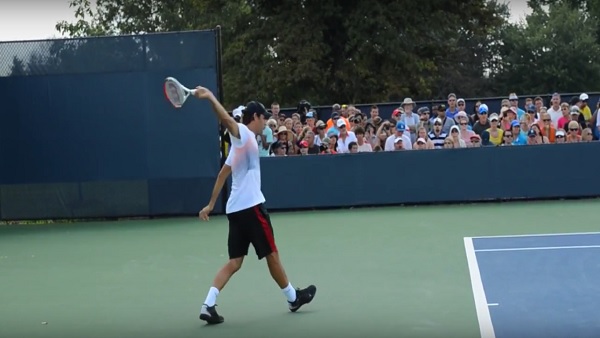 Roger Federer Forehand, Backhand, and Serve - 2013 Cincinnati Open